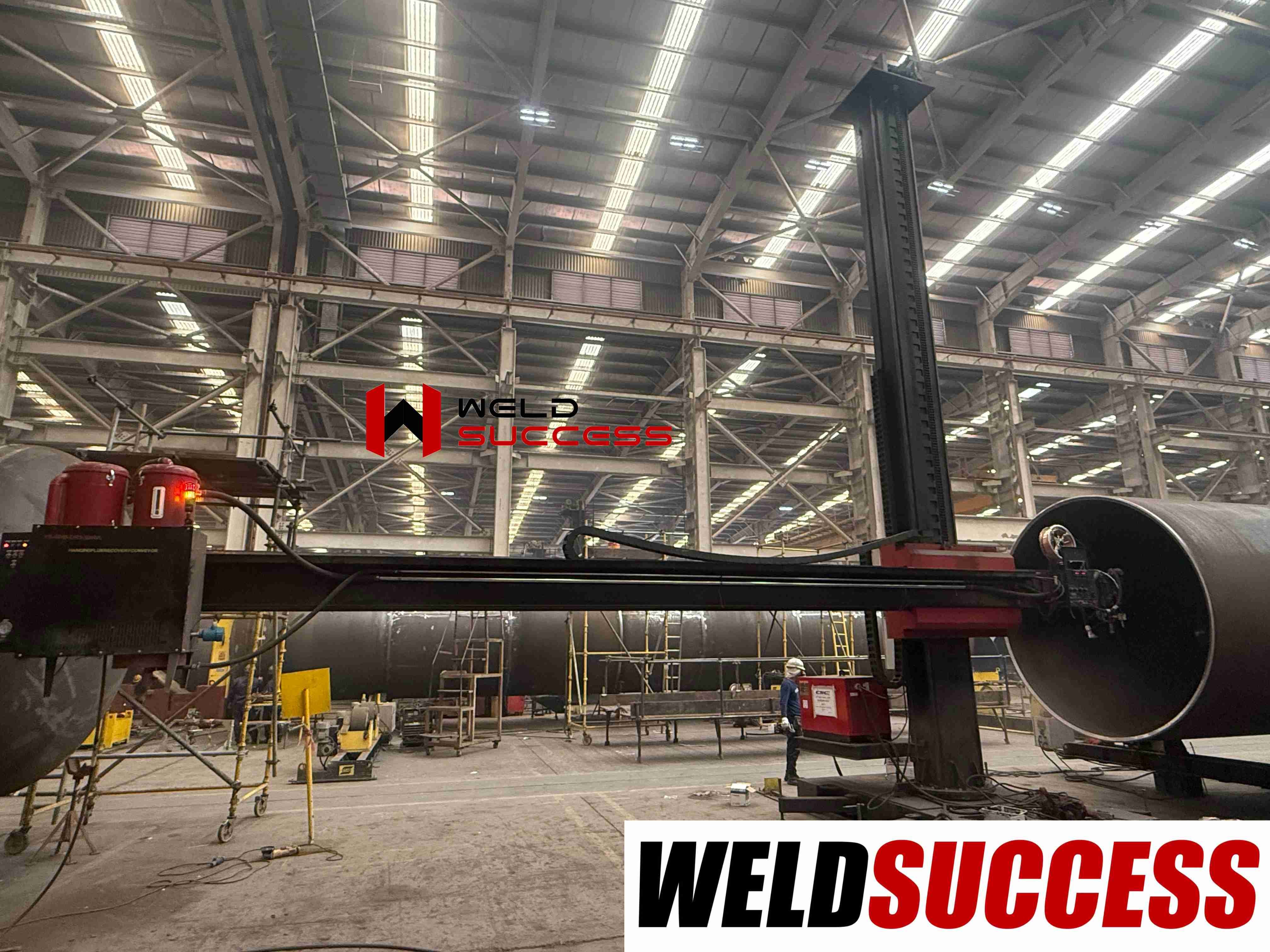 Installation for column boom and rotators.