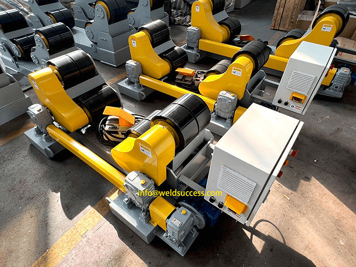 Self Aligning Pipe Welding Rotator 60T Motorized Travelling For Heavy Duty