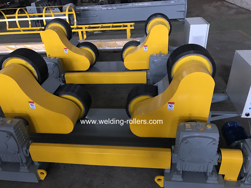 60 Ton Self Aligning Tank Turning Rollers For Wind Tower With PU Wheels