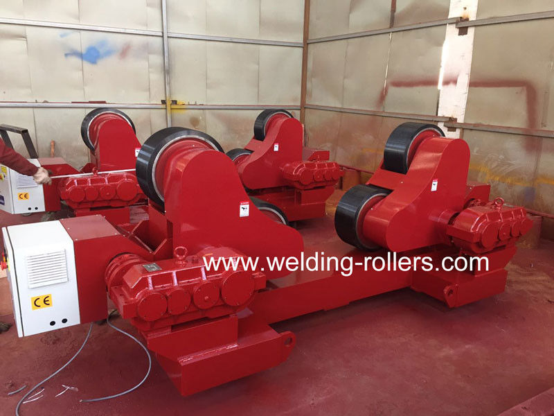 20 Ton Tank Turning Welding Rollers Self Aligning With PU Wheels ...