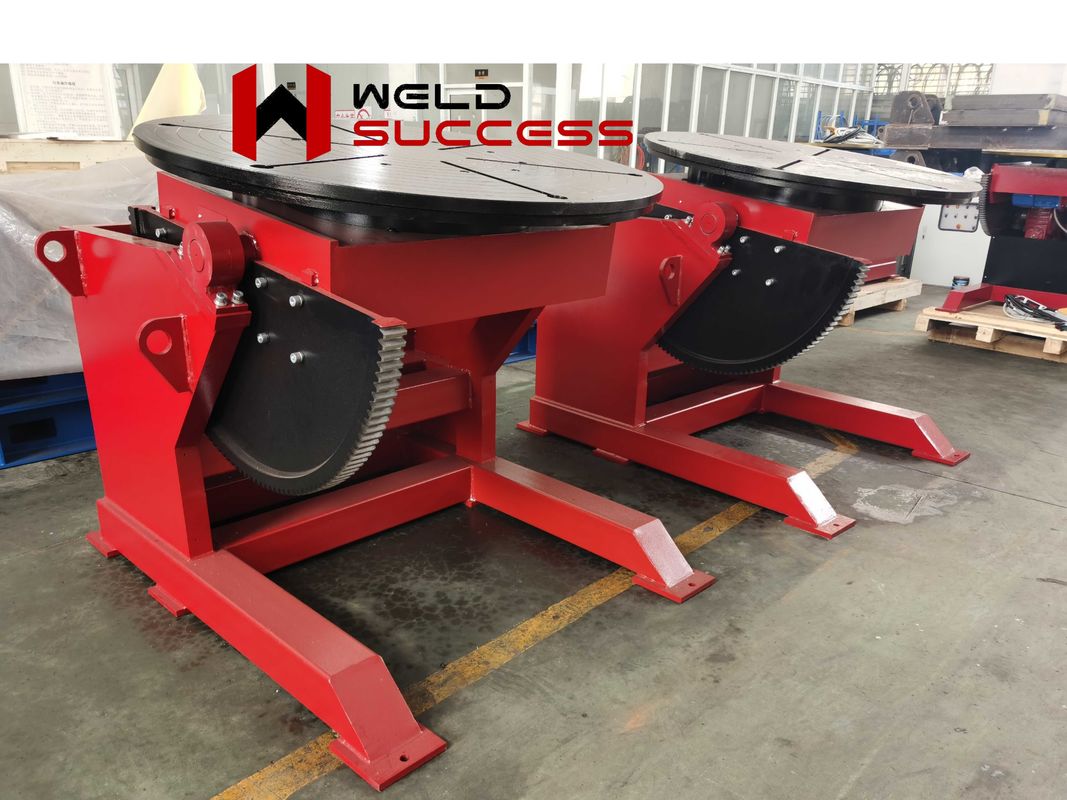 Red Pipe Welding Positioners Titling And Rotary Table For Pipe Turning ...