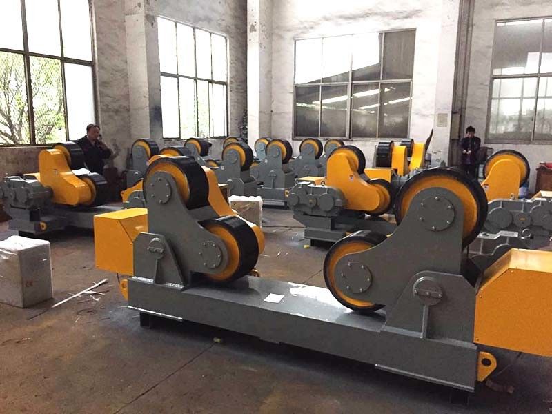 30 Ton PU Self - Aligning Pipe Welding Rotator Stands With Remote Hand ...