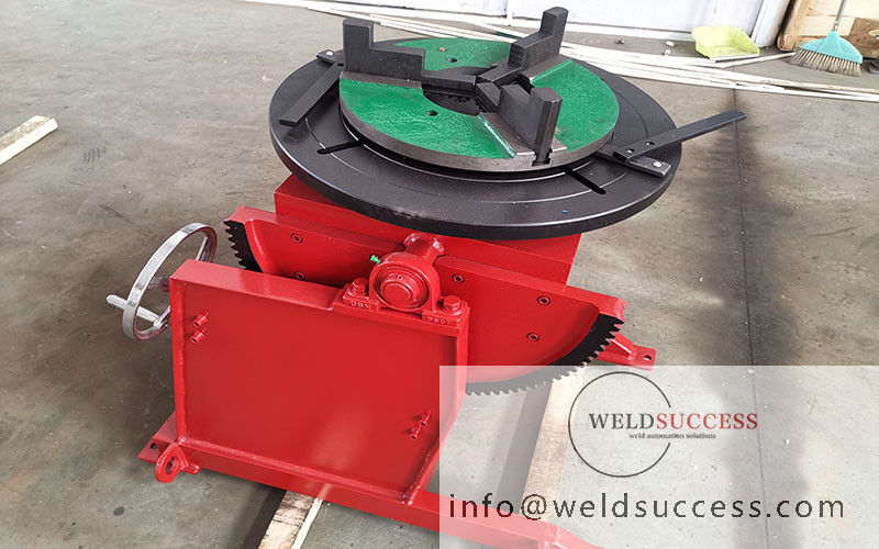 Colored 300kg Rotary Welding Positioners , Welding Turn Table With 3 ...