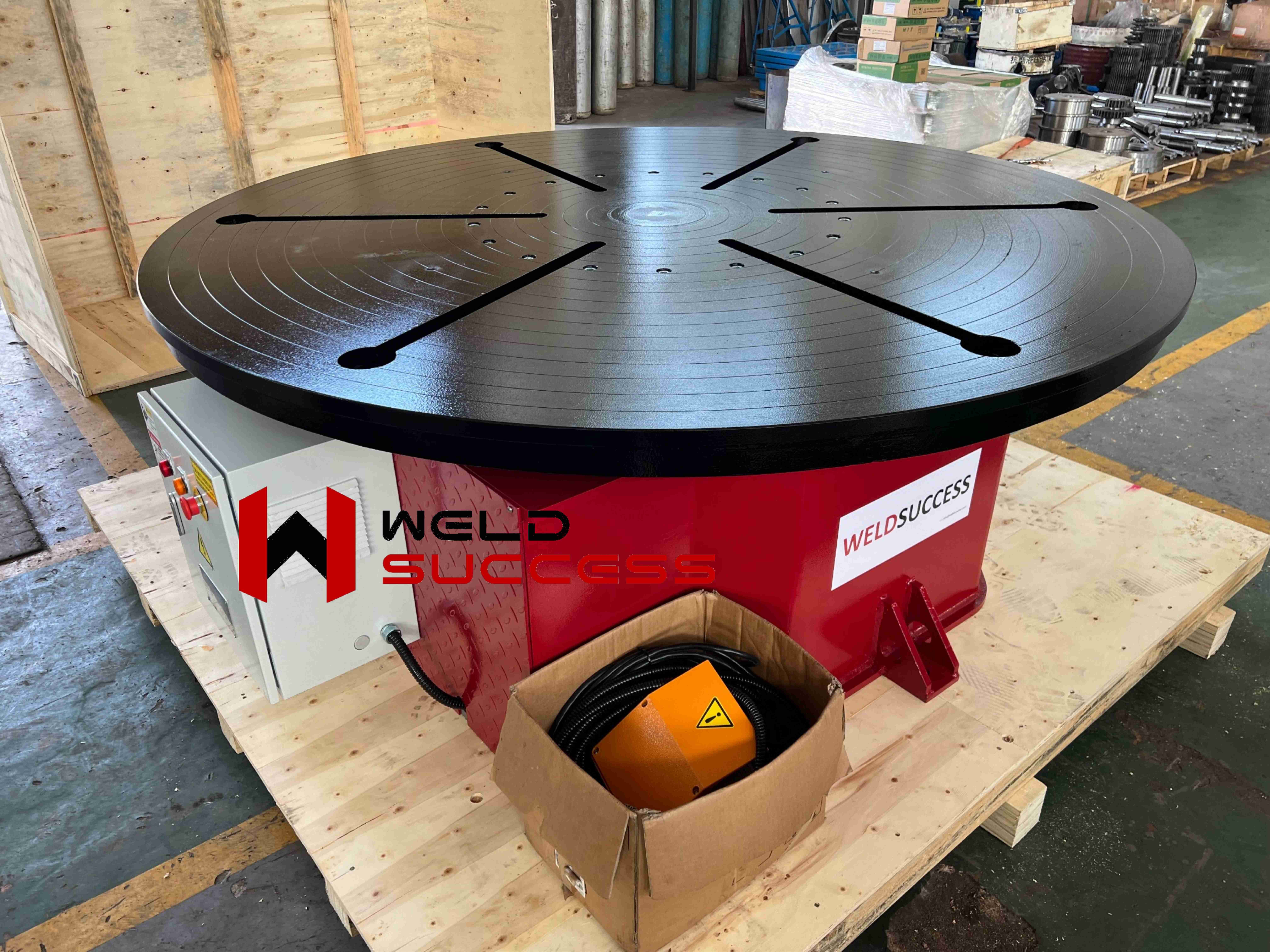 10t Welding Turntable With Hand Control Box Rotary With Fast Rotation Speed