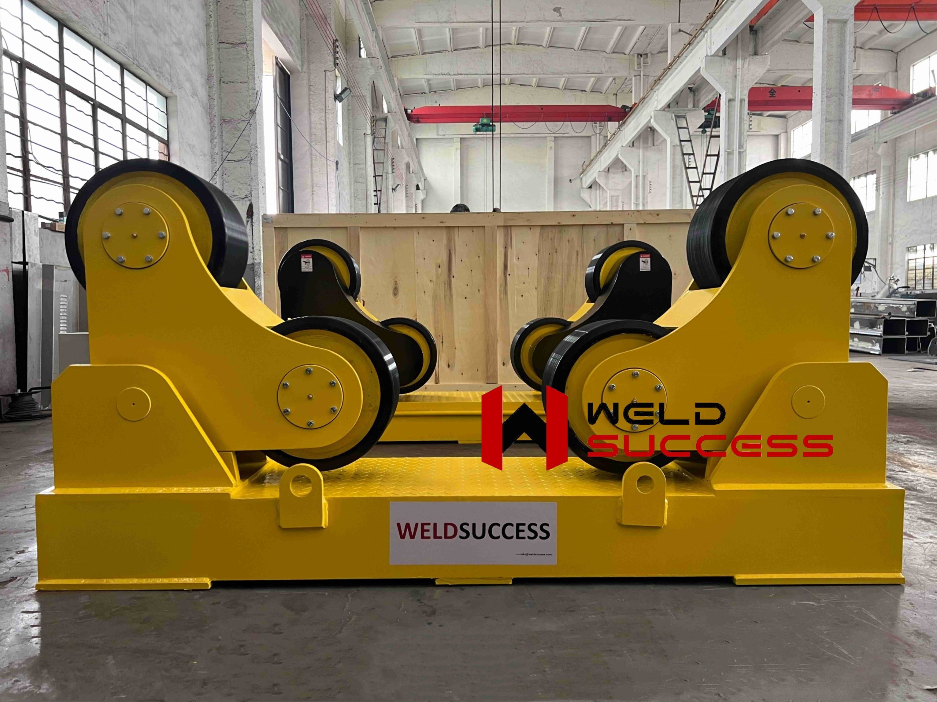 Steel Wheels Self Aligning Welding Rotator Enabling Tank Welding