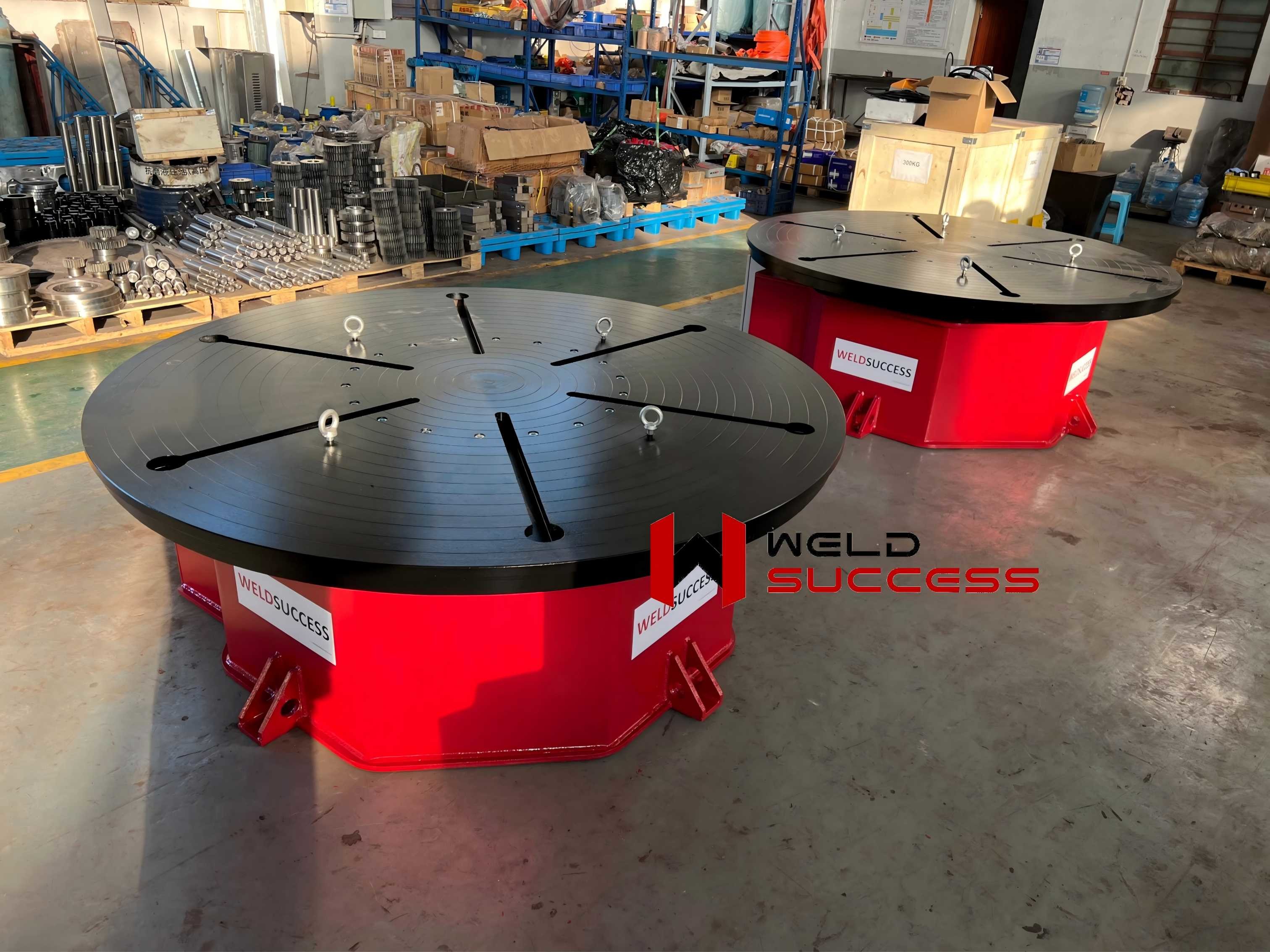 Horizontal 10T Welding Positioner Turntable With Hand Control Box