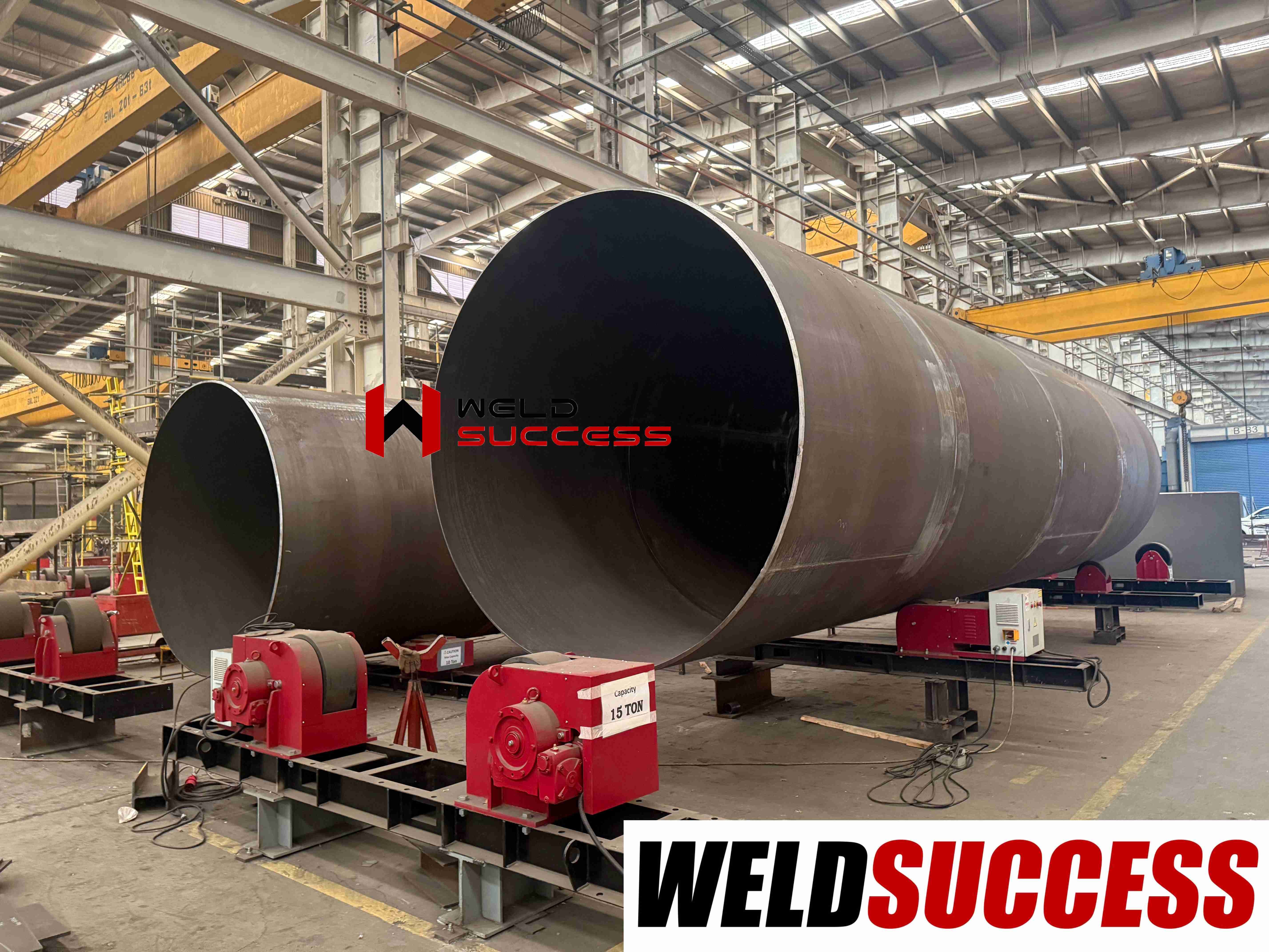 80T Capacity Rotator For Wind Tower Welding Controlled By Remote Hand ...