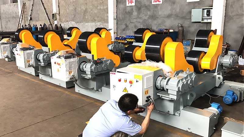 500 - 3500 Mm Tank 20T Pipe Welding Rollers With Motorized Moving Wheels