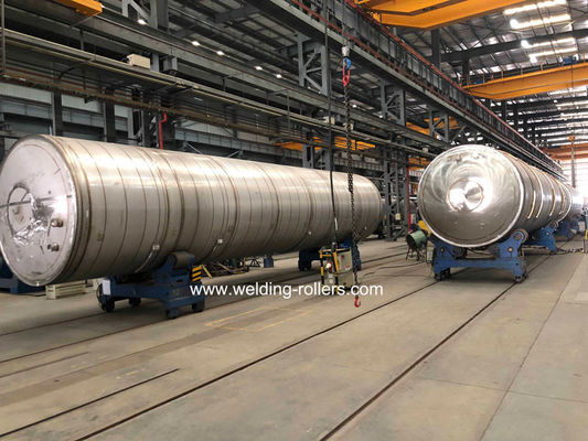 100 Ton Welding Pipe Rollers Selfing Aliging Heavy Duty With PU Wheels