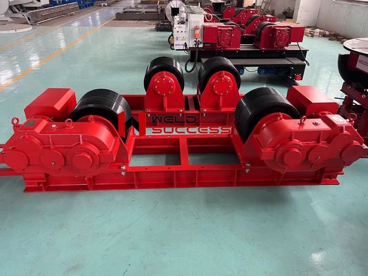 80 Ton Welding Tank Rollers Bolt Adjustment With Motorized Moving Wheels