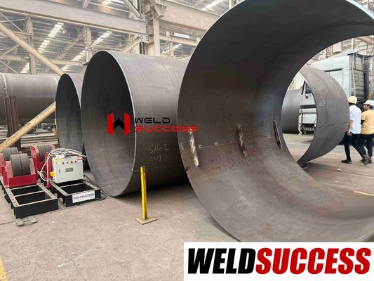 80T Capacity Rotator For Wind Tower Welding Controlled By Remote Hand ...