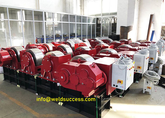 Steel Wheel Tank 100t Pipe Welding Rotator With Hand Box And Foot Pedal