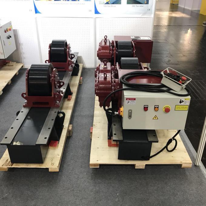 380V 50Hz 3 Phase 20 Ton Tank Turning Rolls Stands / Oil Tank Pipe ...
