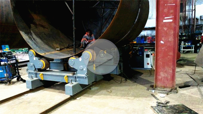 Pressure Vessels Pipe Welding Rotators / Stand Roller With Wireless ...