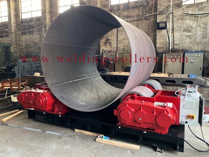 PU Wheel Pipe Welding Rotator , Tank Turning Rolls With Hand Box Control