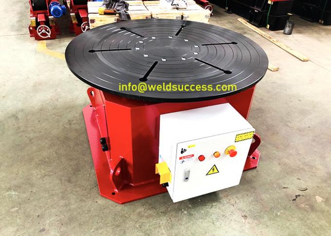 Horizontal 1T Welding Positioner Turntable Blue Rotary Weld Positioner