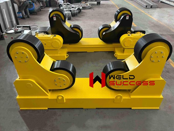 Steel Wheels Self Aligning Welding Rotator Enabling Tank Welding