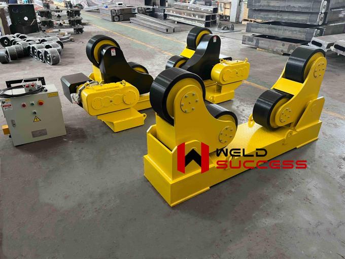 Steel Wheels Self Aligning Welding Rotator Enabling Tank Welding