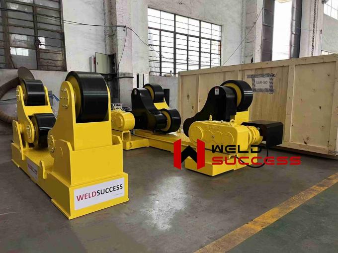 Steel Wheels Self Aligning Welding Rotator Enabling Tank Welding