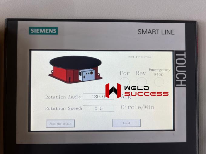 Horizontal 10T Welding Positioner Turntable With Hand Control Box