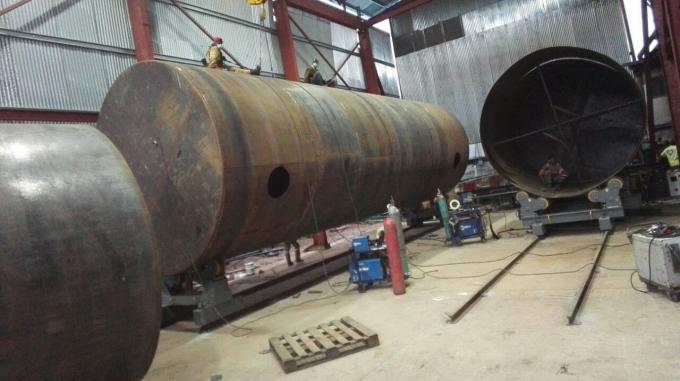Tanks Turning Heavy Duty Roller Stand , Rubber / Polyurethane Pipe ...