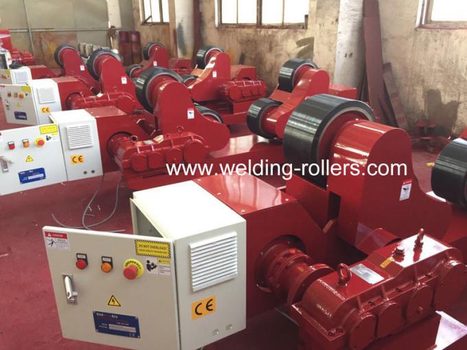 20 Ton Tank Turning Welding Rollers Self Aligning With PU Wheels ...